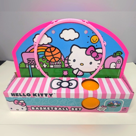 Hello Kitty | Toys | Sanrio Hello Kitty Indoor Pink Basketball Set Ages ...